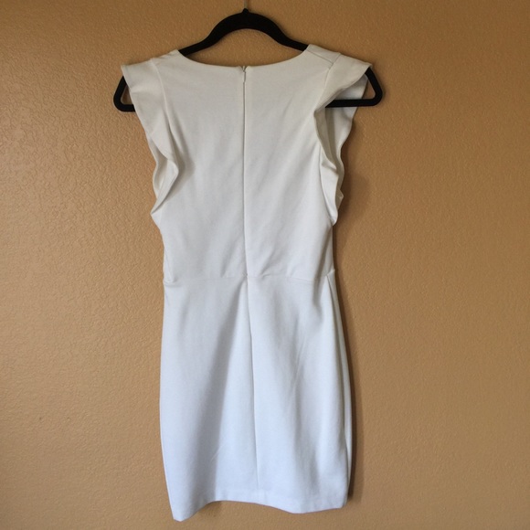 Zara | Dresses | Zara Ruffle Sleeve White Dress Medium | Poshmark